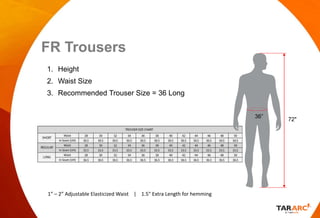 Ordering the right size FR Clothing | PPTX