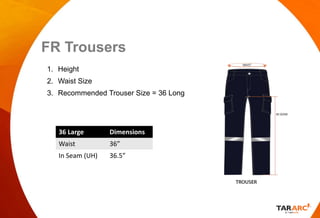 Ordering the right size FR Clothing | PPTX