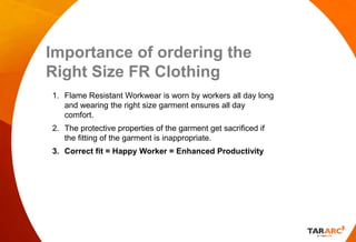 Ordering the right size FR Clothing | PPTX