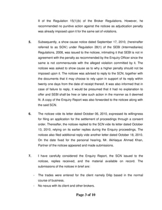 Order in the matter of Adani Exports Limited in respect of E. Stocks ...