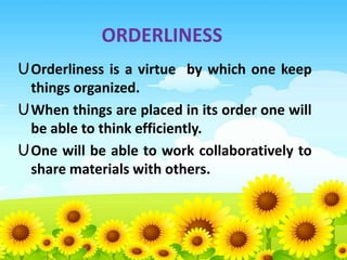 Orderliness | PPTX