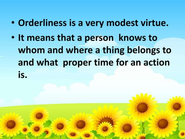 Orderliness | PPTX