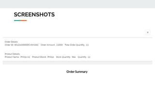 ORDER MANAGEMENT APPLICATION.pptx | Technology & Computing