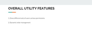 ORDER MANAGEMENT APPLICATION.pptx | Technology & Computing