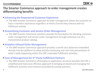 IBM Smarter Commerce Order Management for Communications | PPTX
