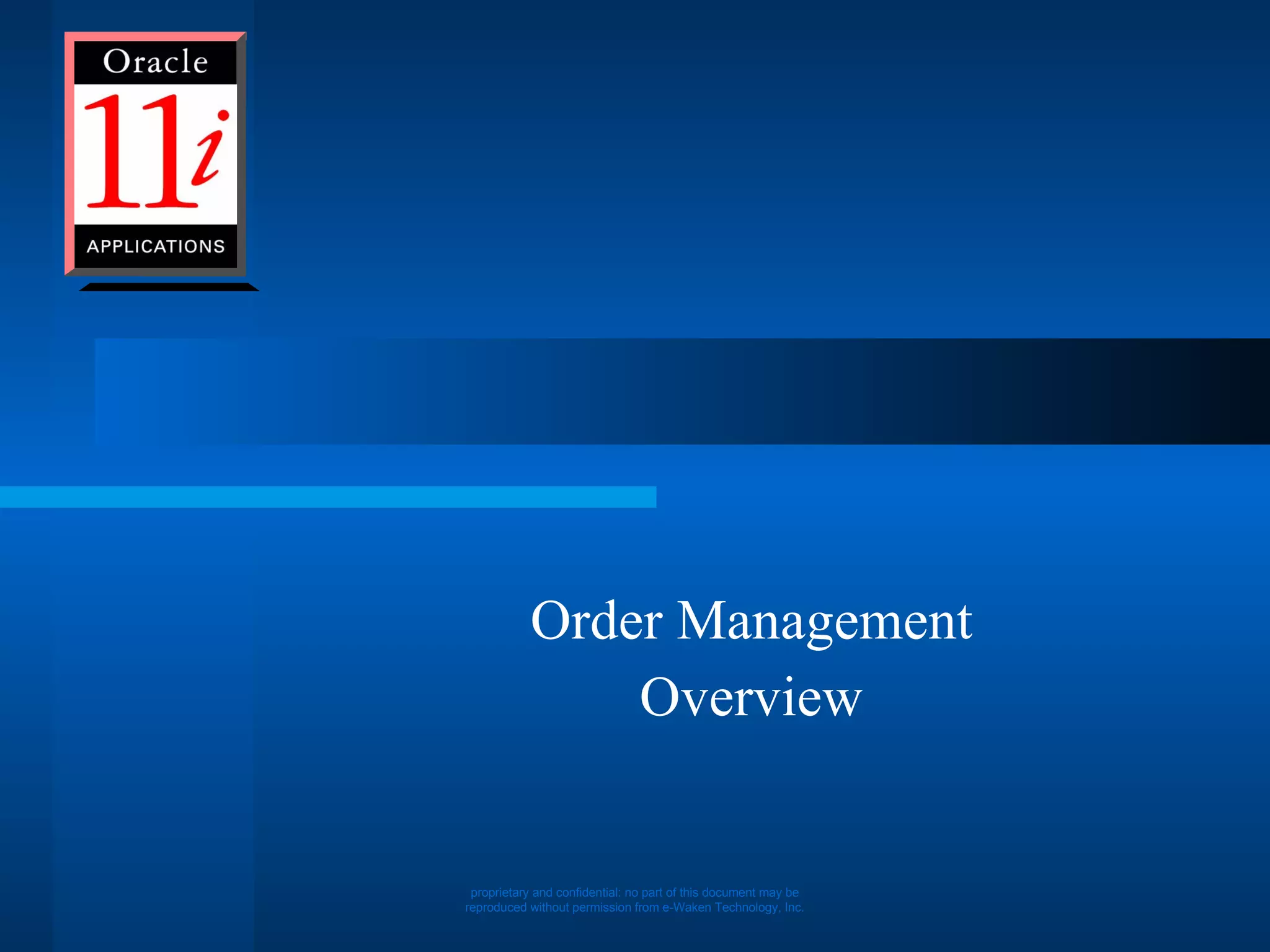 Order Management Overview | PPT
