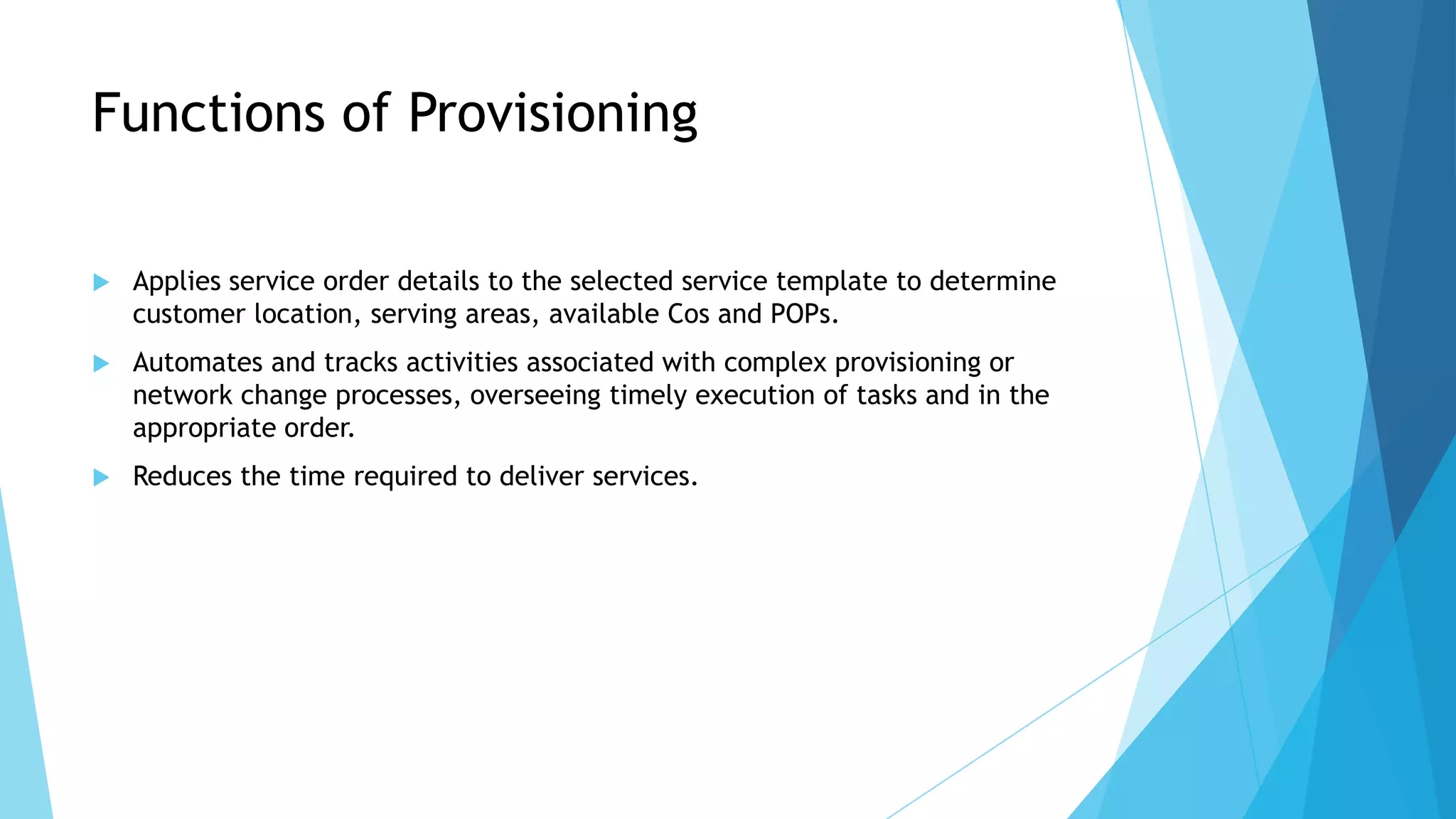Order management, provisioning and activation | PPTX