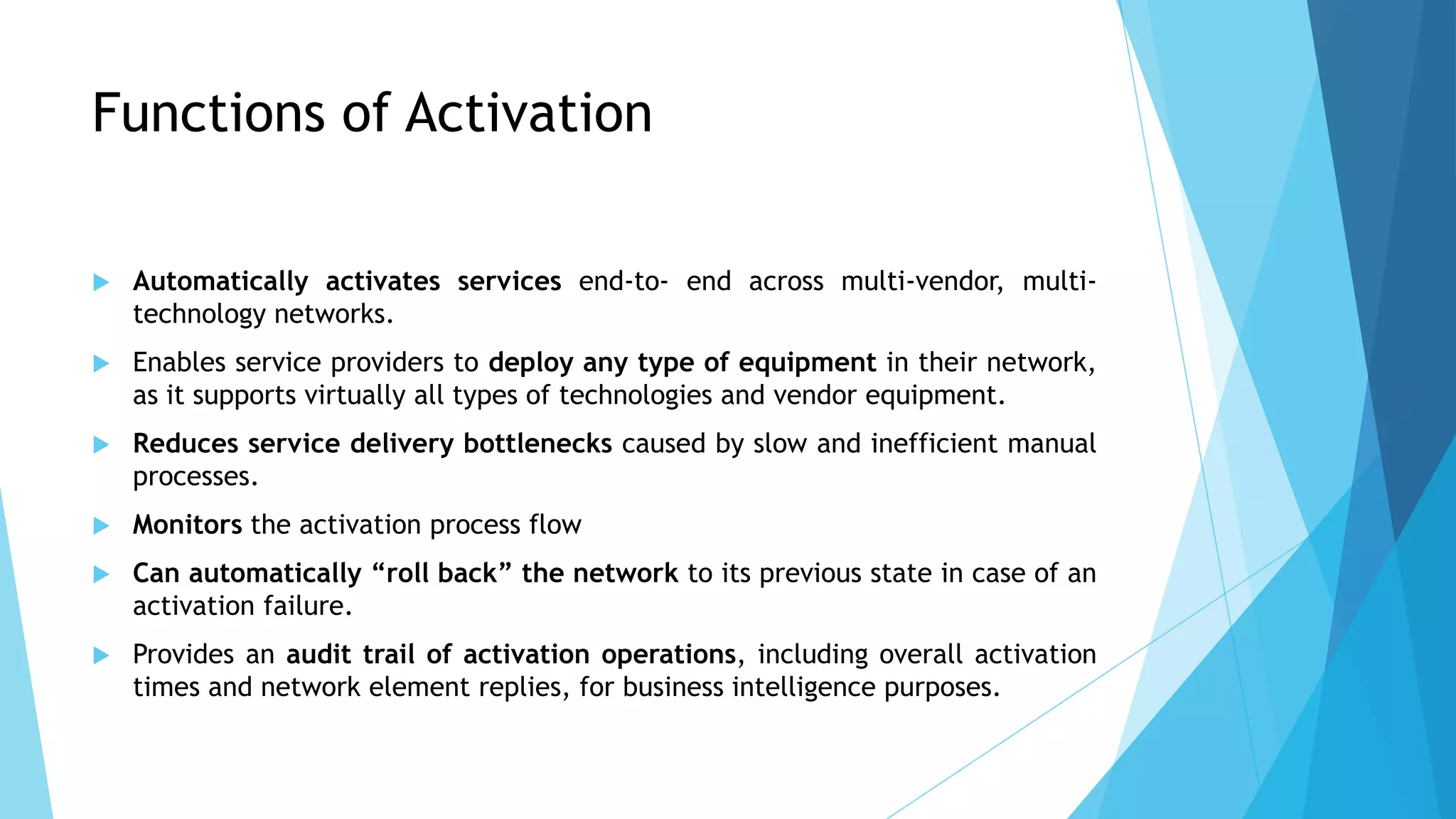 Order management, provisioning and activation | PPTX