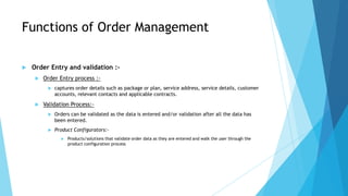 Order management, provisioning and activation | PPTX
