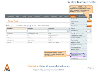 Order Memos and Attachments: Magento Extension by Amasty. User Guide | PPT