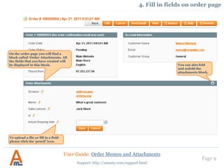 Order Memos and Attachments: Magento Extension by Amasty. User Guide | PPT