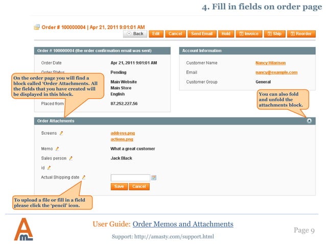 Order Memos and Attachments: Magento Extension by Amasty. User Guide | PPT