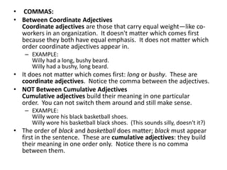 Order of adjectives | PPTX