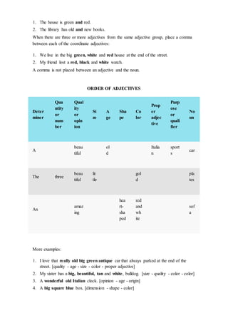 Orderofadjectives | PDF