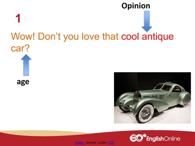 Order of adjectives | PPTX | Science