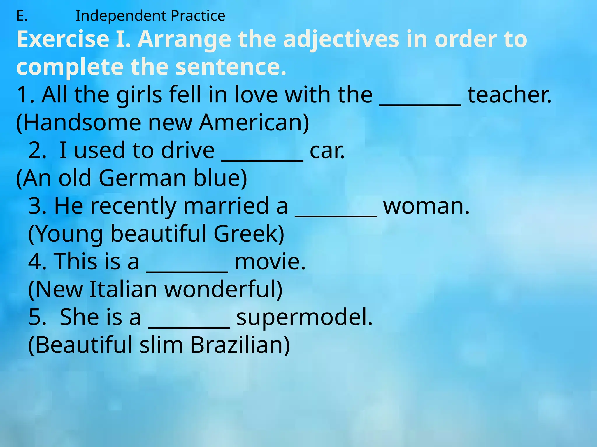 Lesson in English about Order of adjectives ppt.pptx