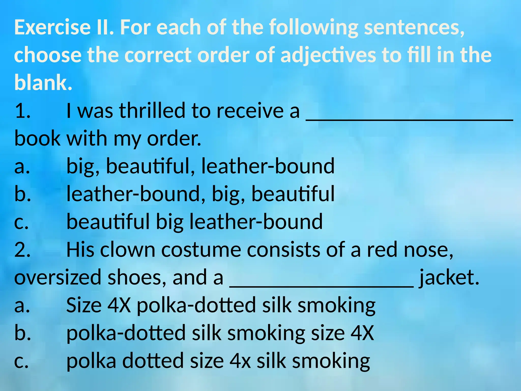 Lesson in English about Order of adjectives ppt.pptx