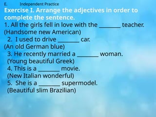 Lesson in English about Order of adjectives ppt.pptx
