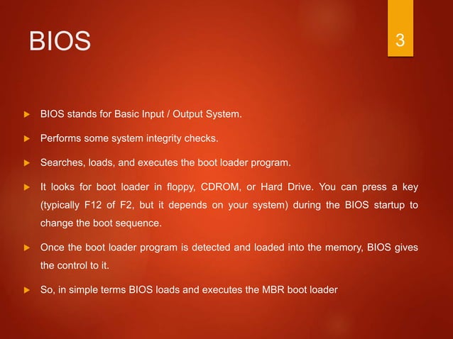 Order of boot process in Linux | PPTX