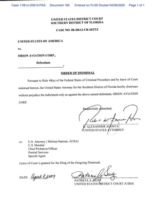 Order of dismissal | PDF | Law