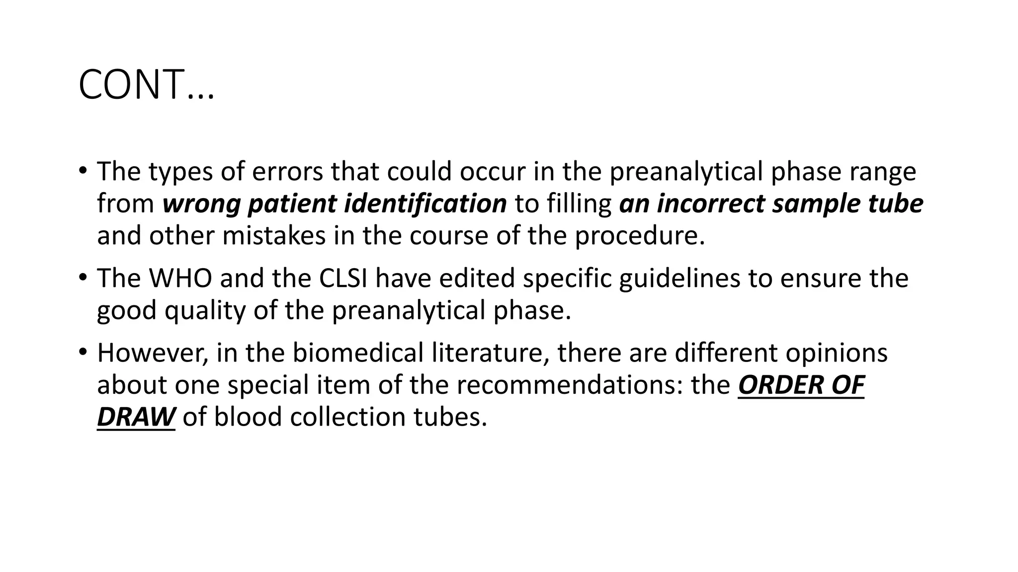 Order of draw in phlebotomy section | PPTX