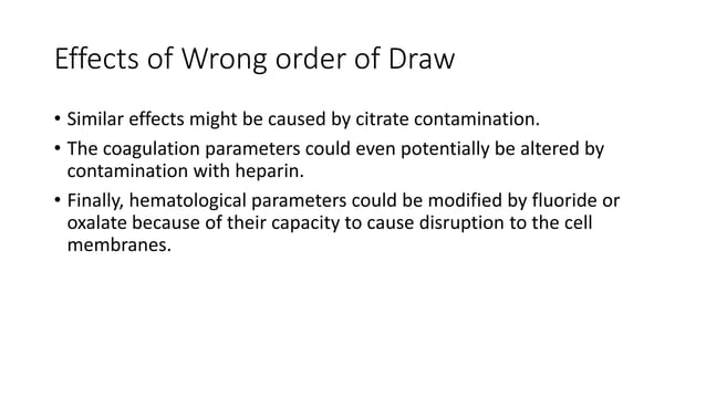 Order of draw in phlebotomy section | PPTX