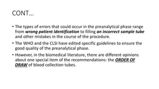 Order of draw in phlebotomy section | PPTX