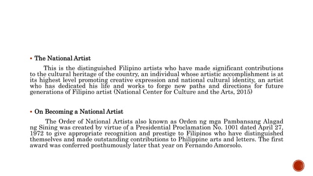 Order of National Artist.pptx | Awards Shows | Events