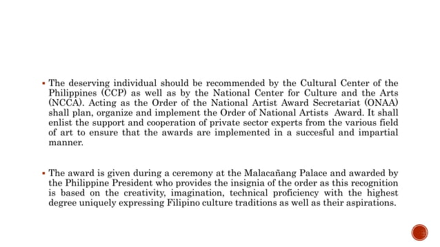 Order of National Artist.pptx | Awards Shows | Events