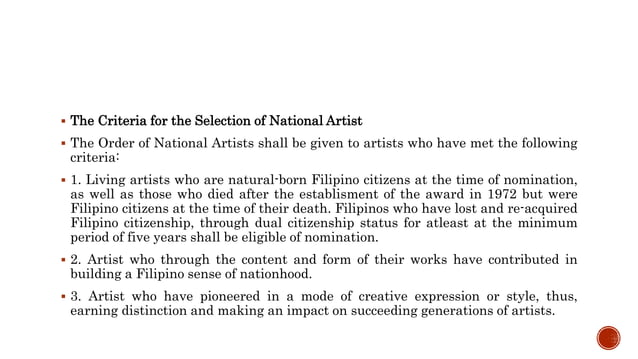 Order of National Artist.pptx | Awards Shows | Events