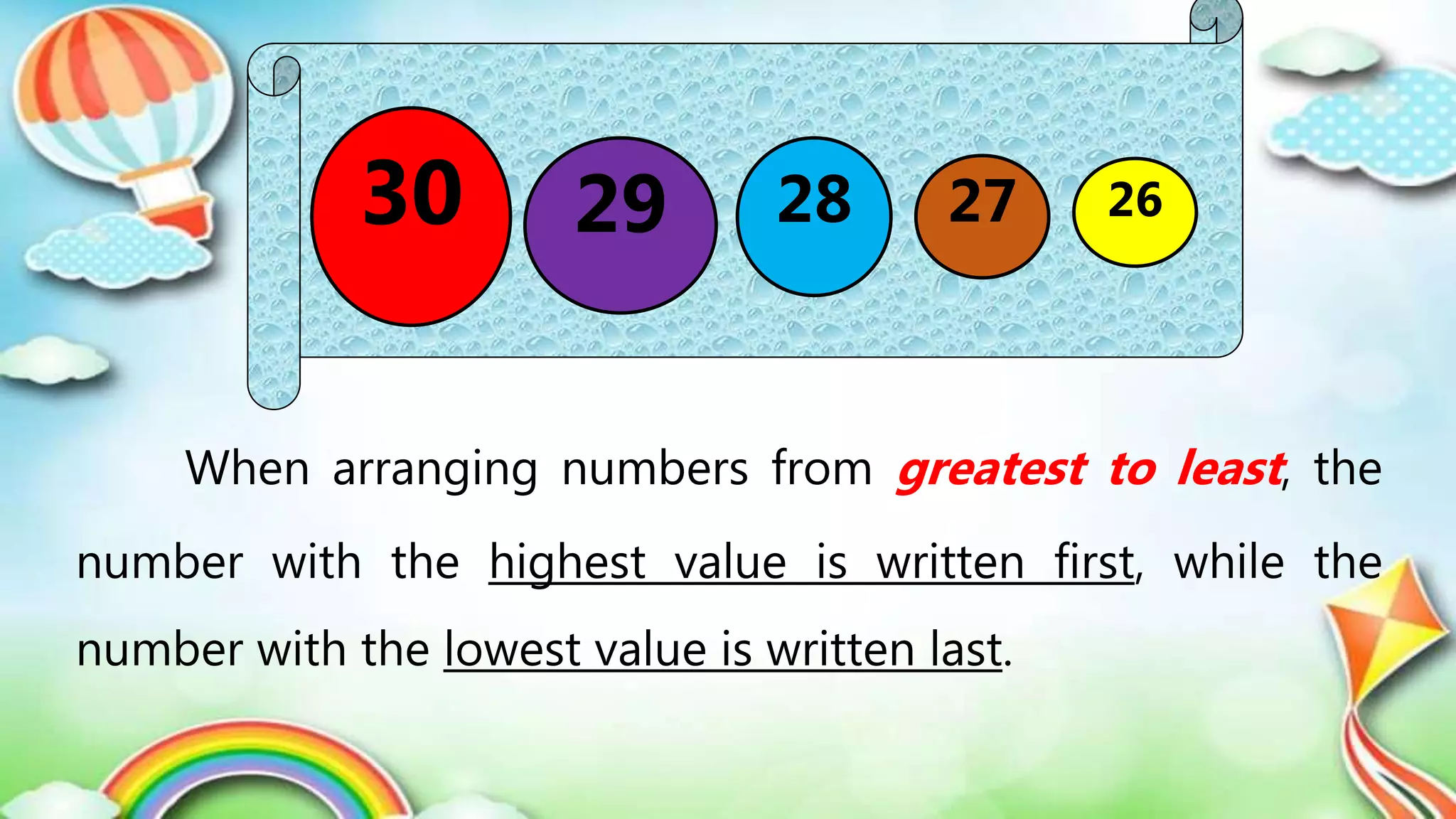 Order of Numbers | PPTX