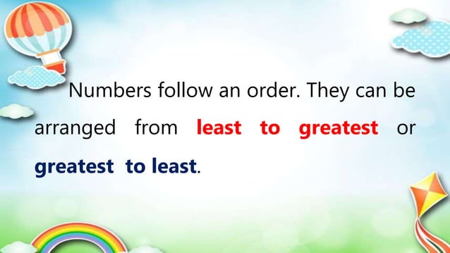 Order of Numbers | PPTX