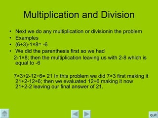 Order Of Operations | PPT