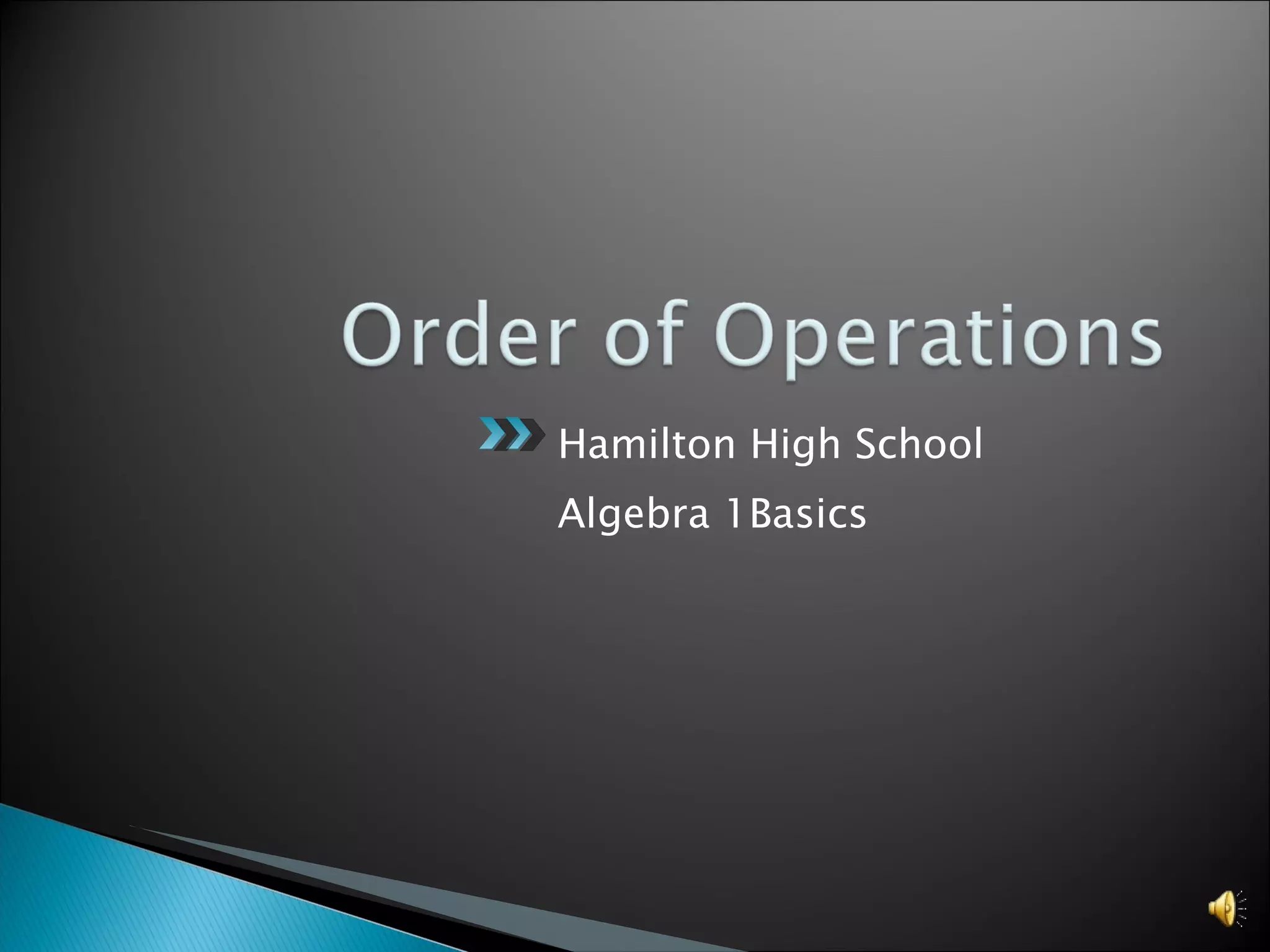 Order Of Operations | PPT