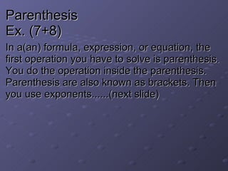 Order Of Operations | PPT