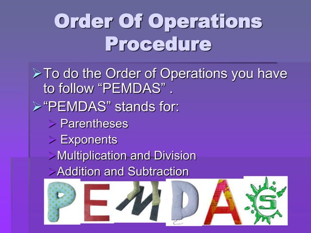 Order of Operations | PPTX