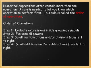 Order of operations | PPT