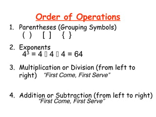 Order of Operations | PPT
