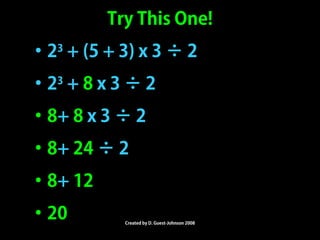 Order of operations | PPT