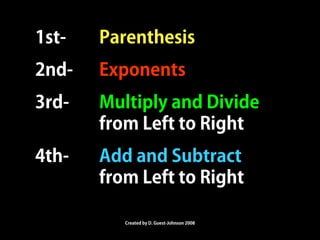 Order of operations | PPT