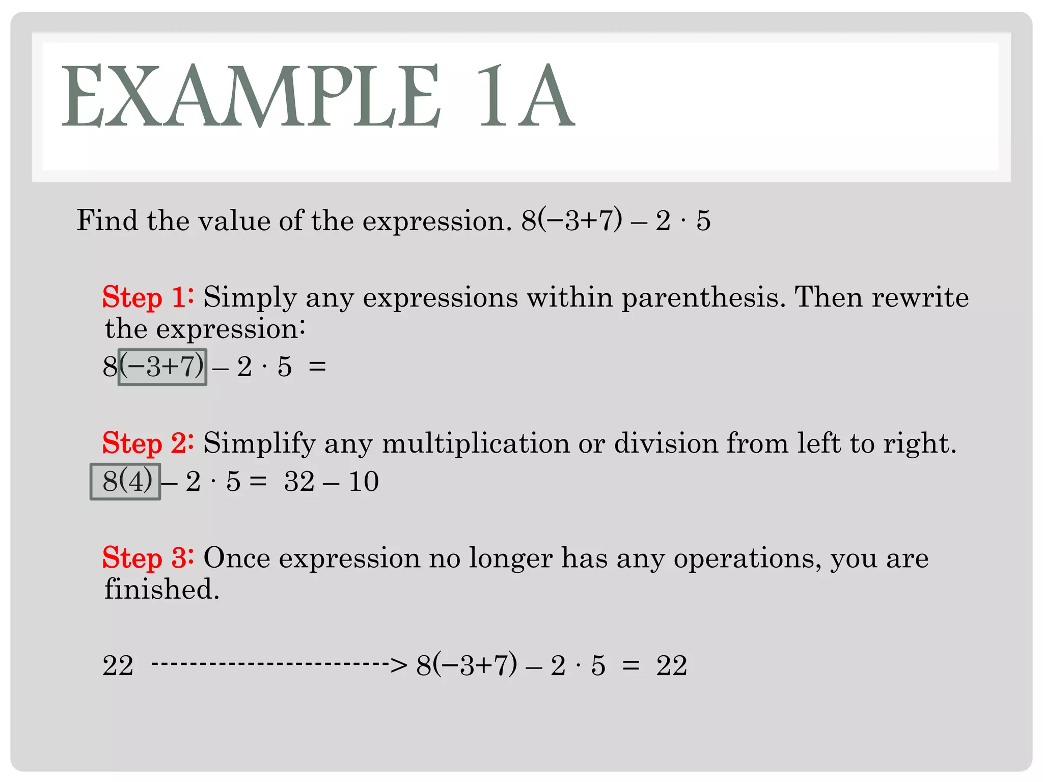 Order of operations | PPTX