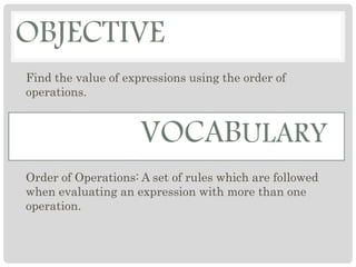 Order of operations | PPTX