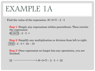 Order of operations | PPTX