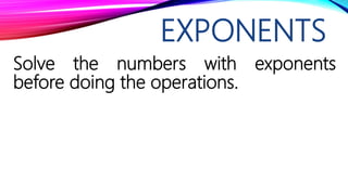 Order of operations | PPTX