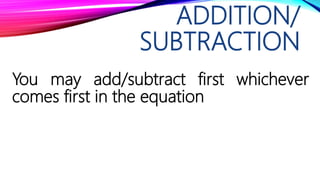 Order of operations | PPTX