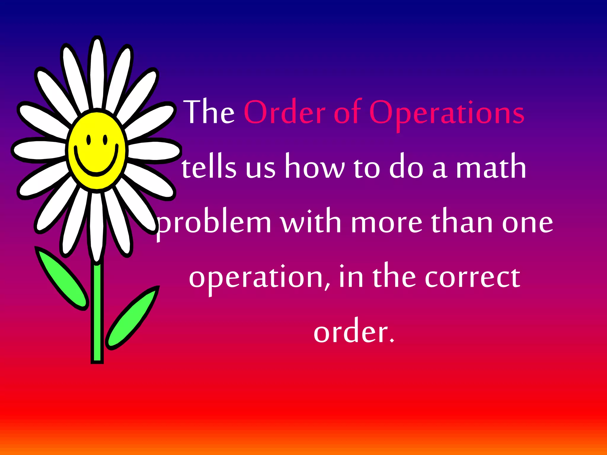 Order of operations | PPT