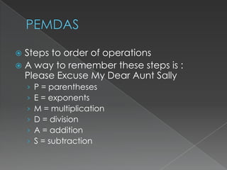 Order Of Operations[1] | PPTX