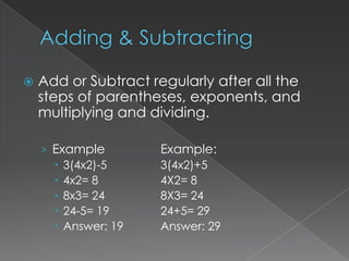 Order Of Operations[1] | PPTX