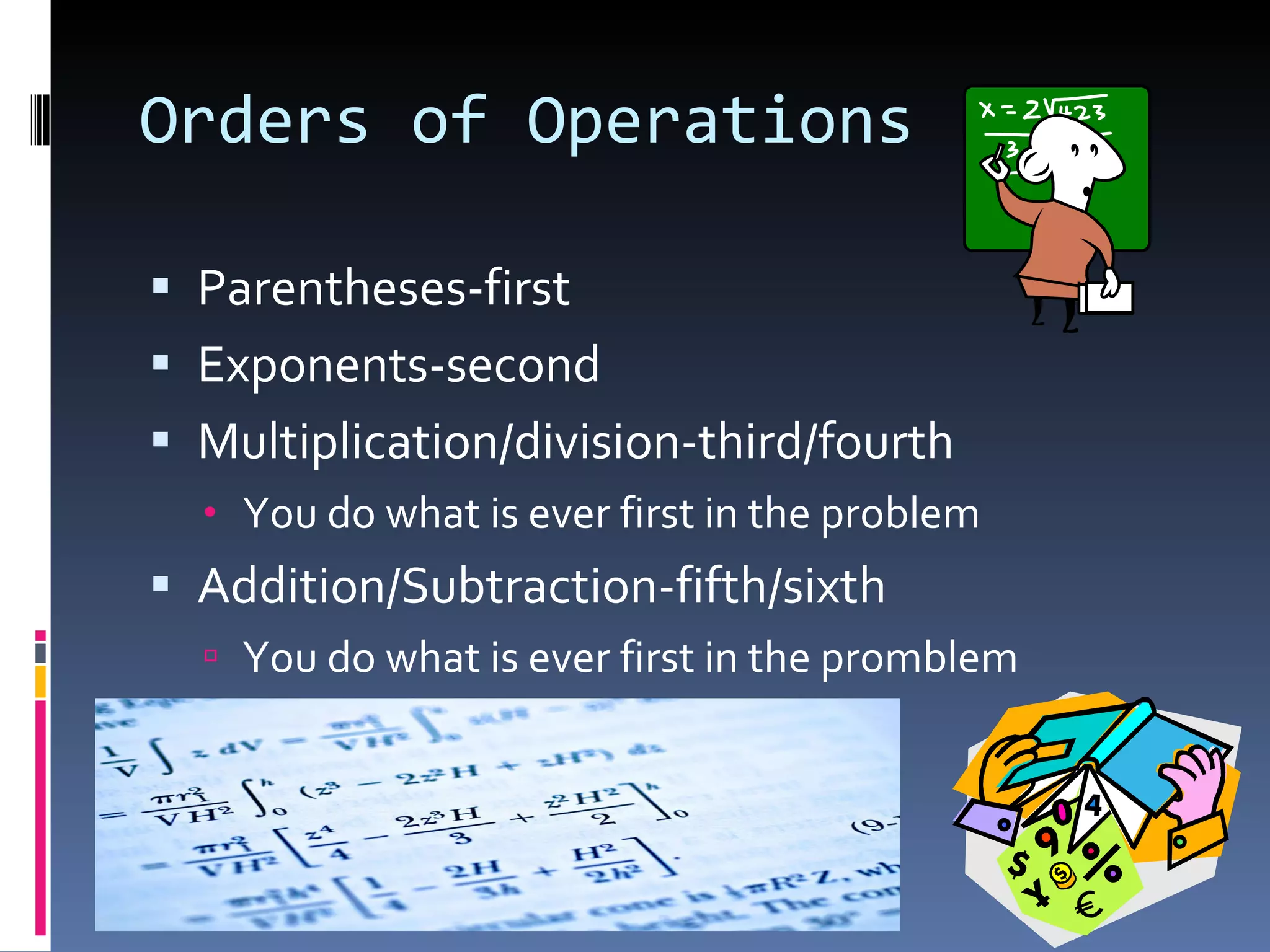 Order of operations and prime and composite project | PPT