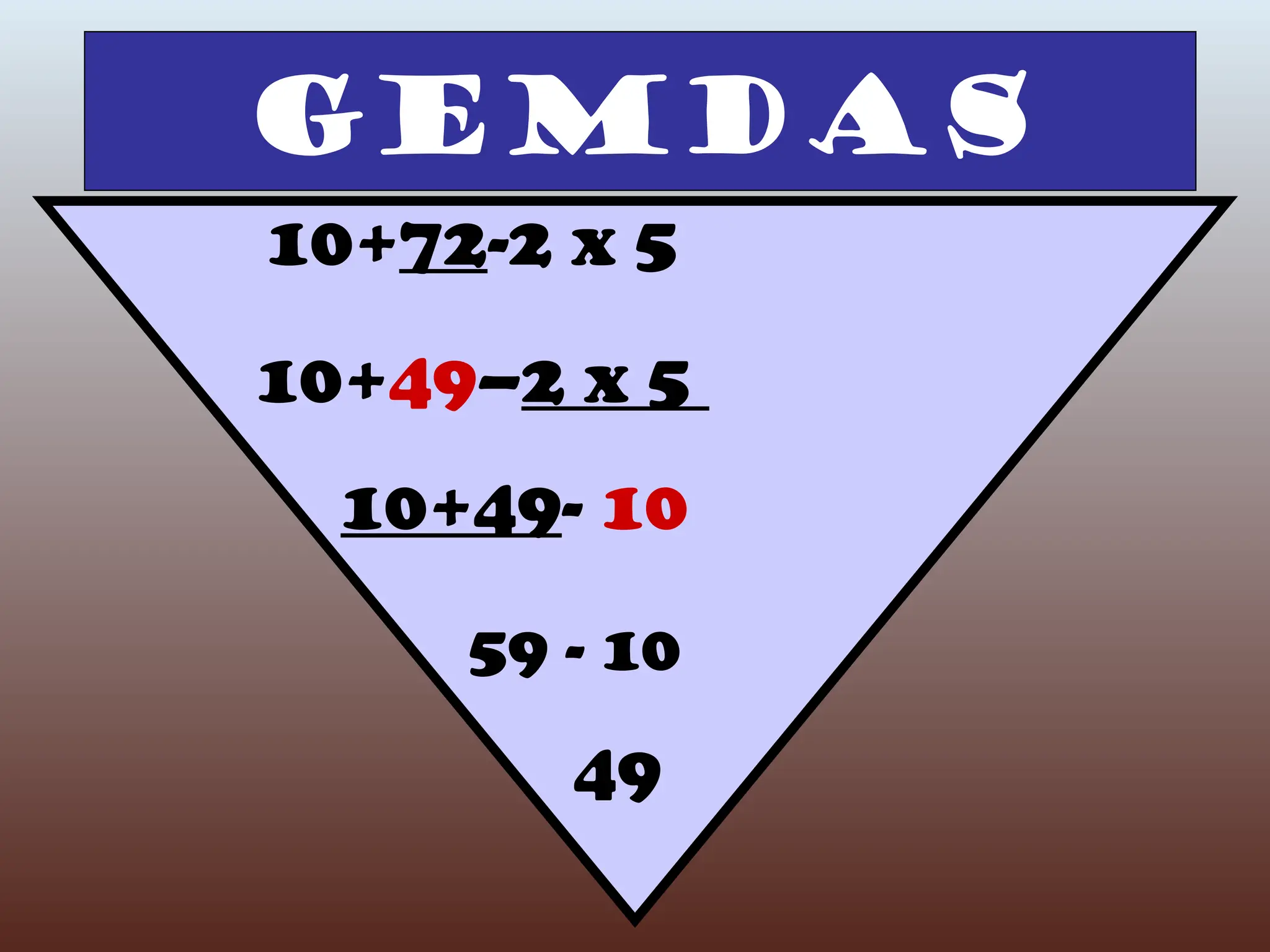 Order of Operations GEMDAS grade 6 M.ppt